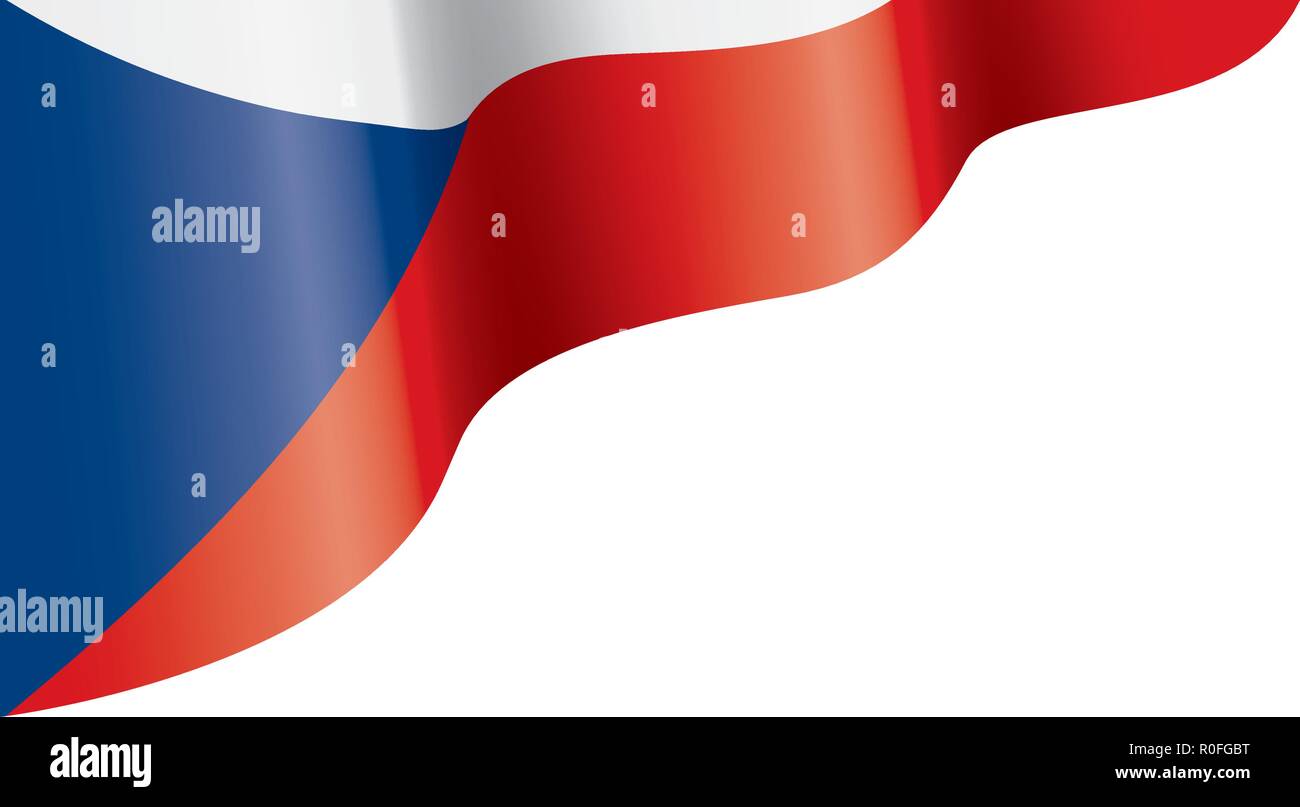 Czechia flag, vector illustration on a white background Stock Vector ...