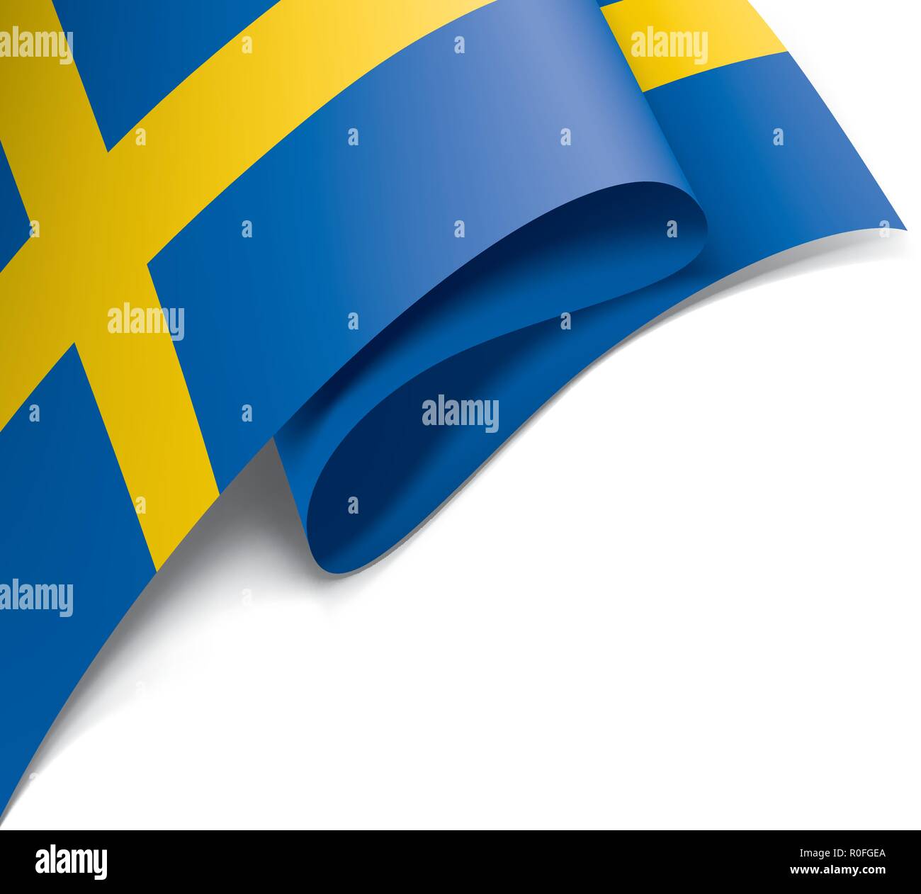 Sweden flag, vector illustration on a white background Stock Vector ...