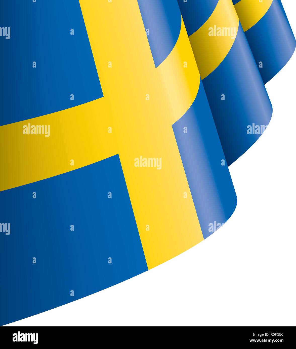 Sweden flag, vector illustration on a white background Stock Vector ...