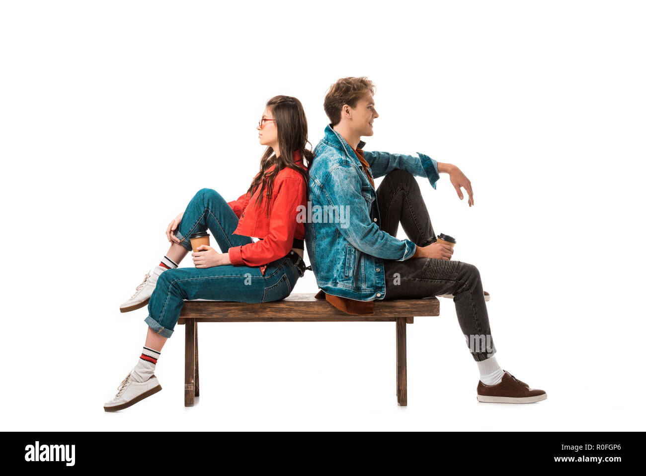 Person Sitting On Bench Side View