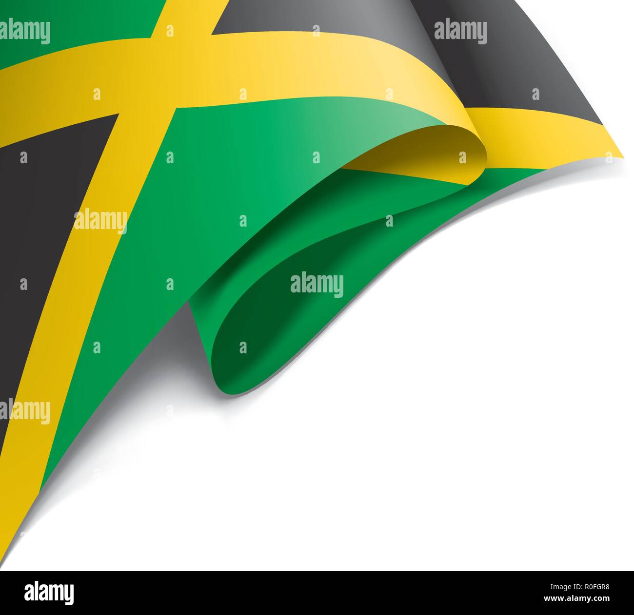Jamaica flag, vector illustration on a white background Stock Vector ...