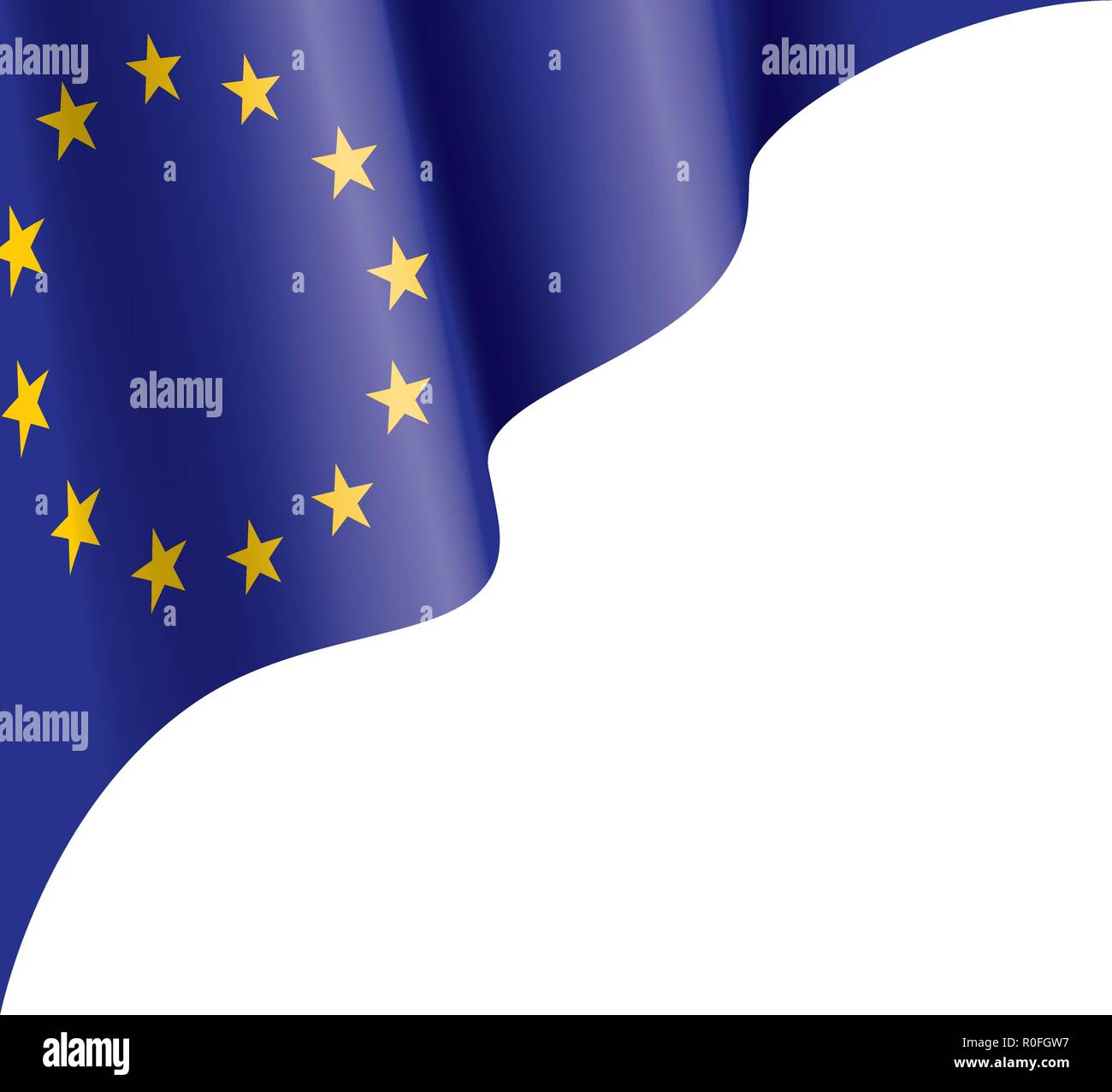 European union flag, vector illustration on a white background Stock ...