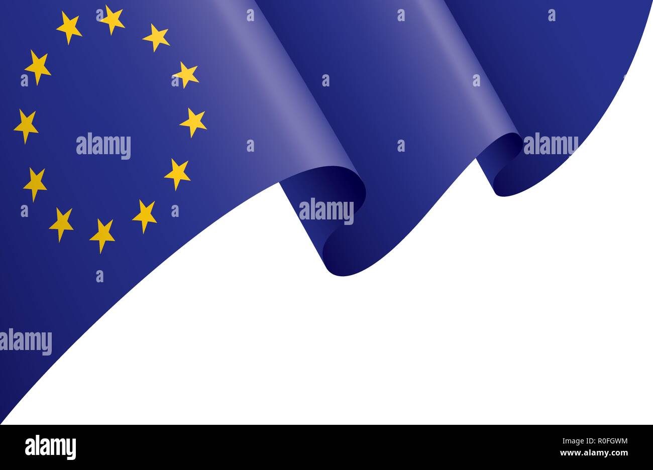 European union flag, vector illustration on a white background Stock ...