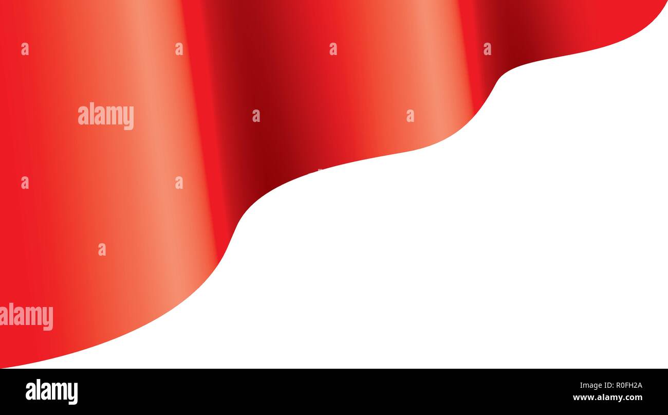 Waving the red flag on a white background Stock Vector Image & Art - Alamy