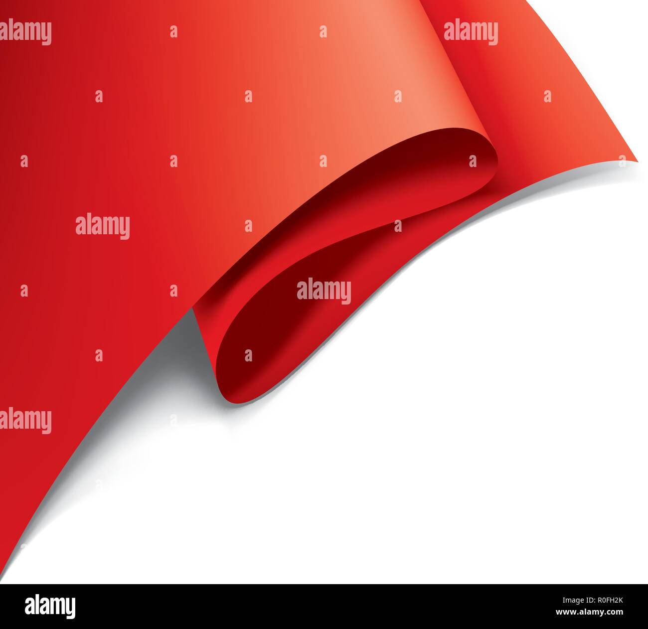 Waving the red flag on a white background Stock Vector Image & Art - Alamy