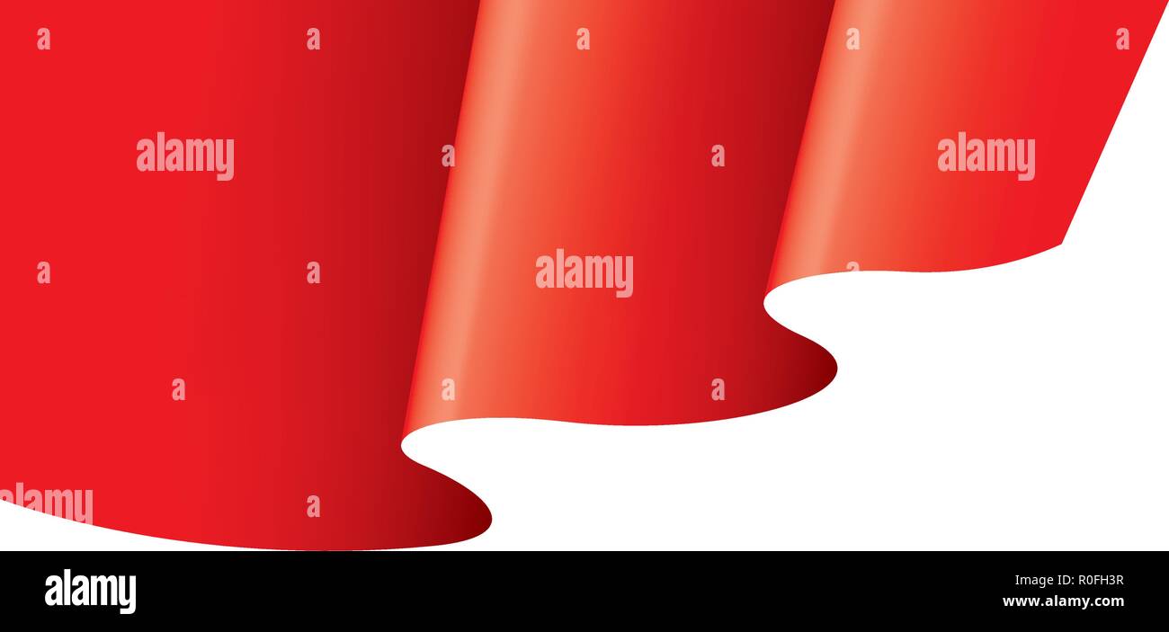 Waving the red flag on a white background Stock Vector Image & Art - Alamy