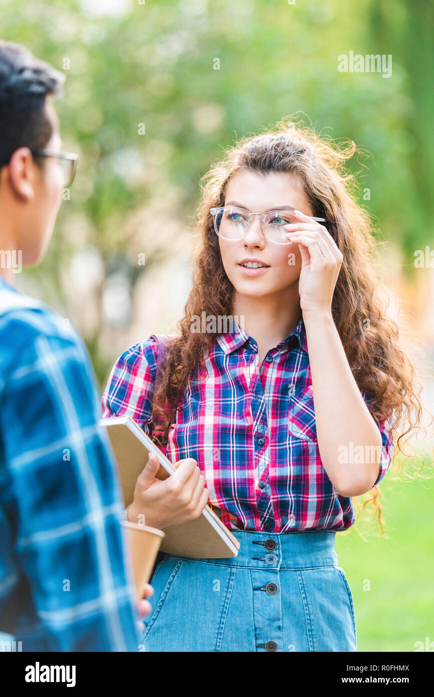 Students having conversation hi-res stock photography and images - Alamy