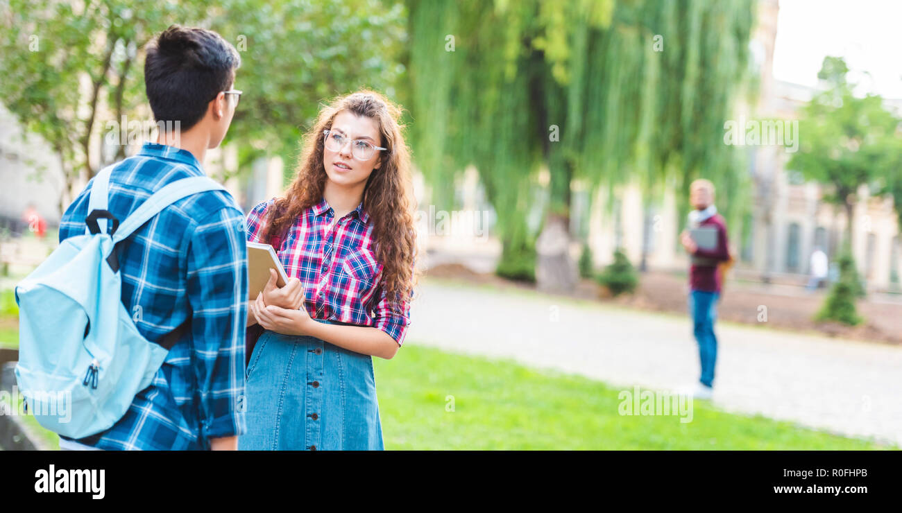 Students having conversation hi-res stock photography and images - Alamy