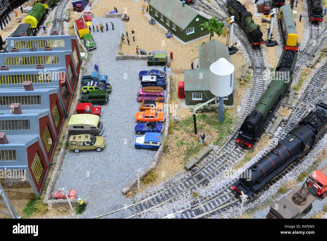 An industrial station year scene in 00 scale Stock Photo - Alamy