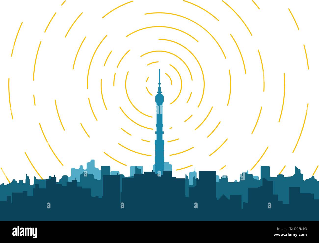 Urban communication tower Stock Vector Images - Alamy