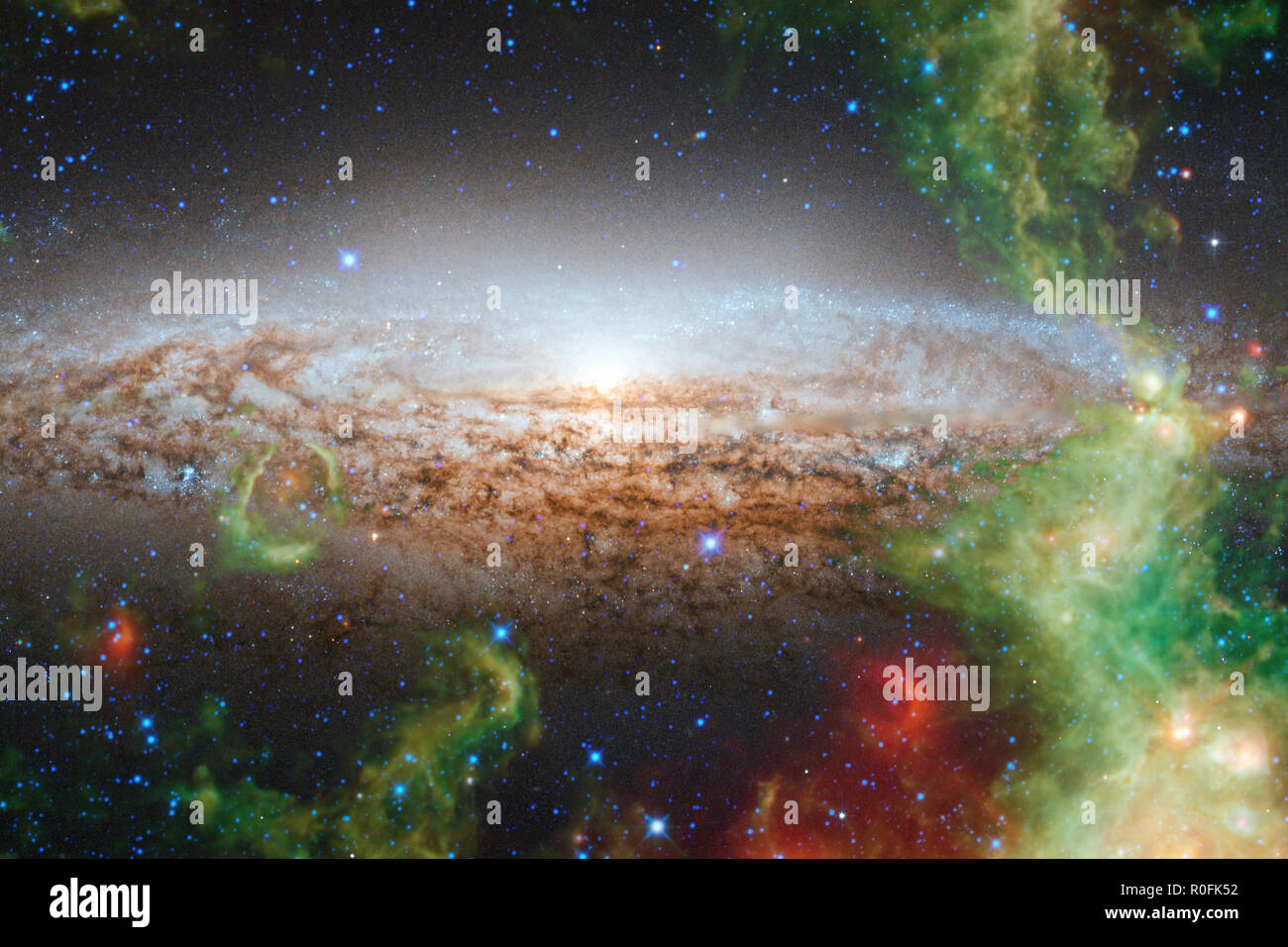 Galaxies, stars and nebulas in awesome space image. Colorful science ...