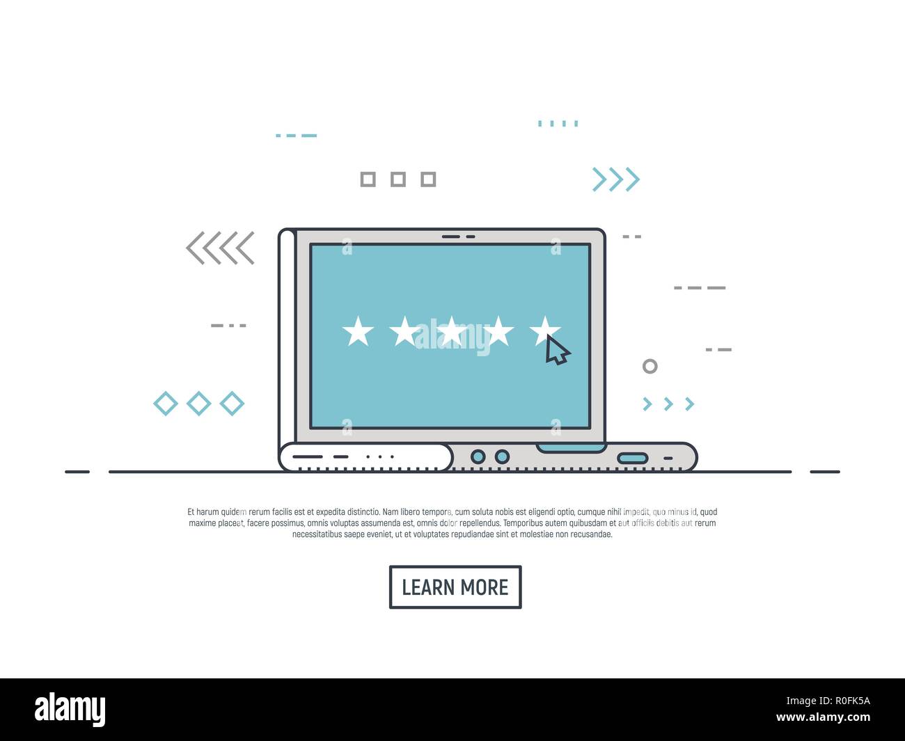 Evaluation satisfaction concept five Stock Vector Images - Alamy