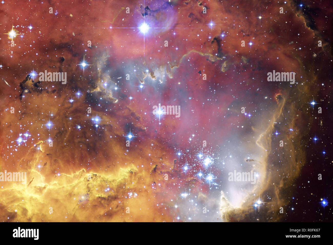 Beautiful galaxy and cluster of stars in the space night. Elements of ...