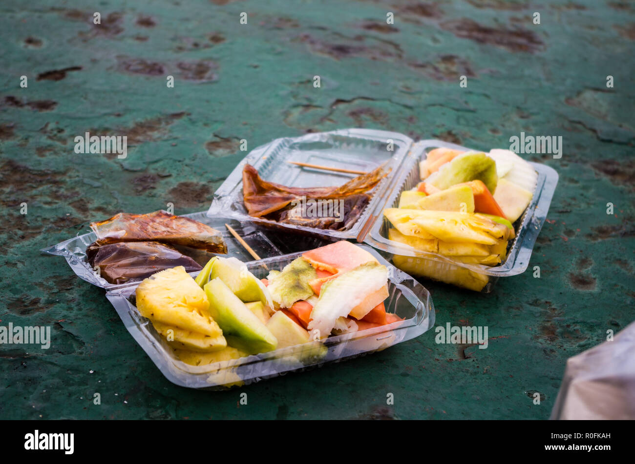 RUJAK - traditional fruit and vegetable salad in Indonesia Stock Photo ...
