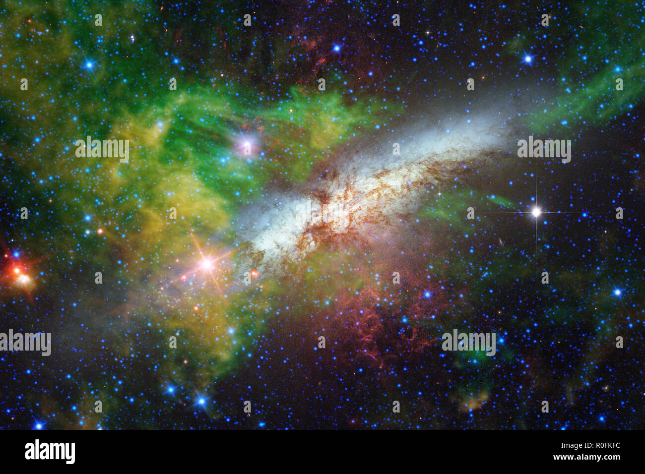 Nebula an interstellar cloud of star dust. Outer space image. Elements ...