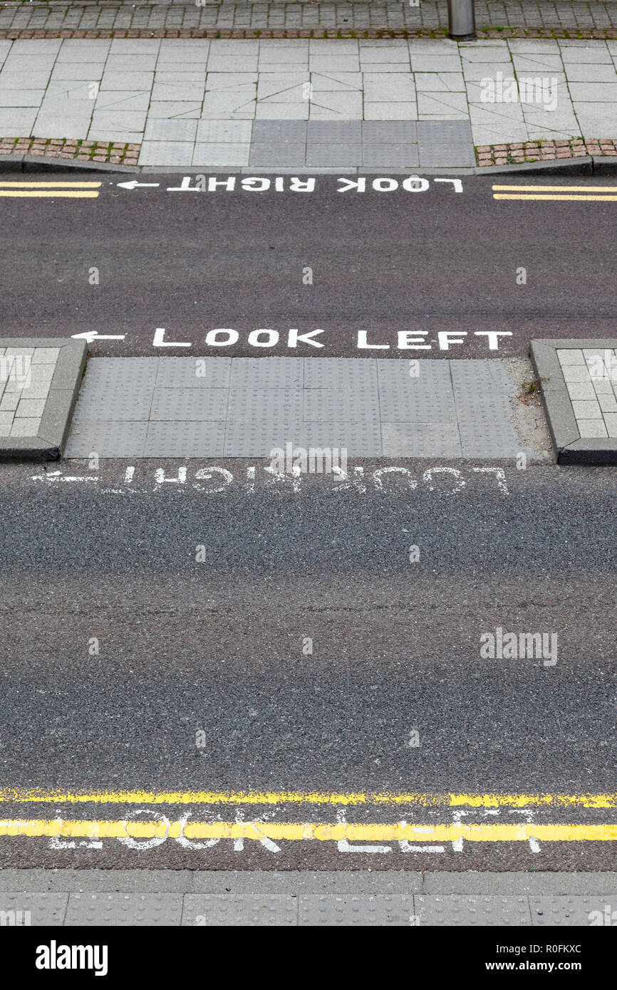 Look left road sign uk hi-res stock photography and images - Alamy