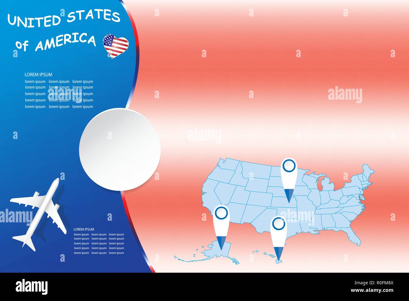 Flight path map united states hi-res stock photography and images - Alamy