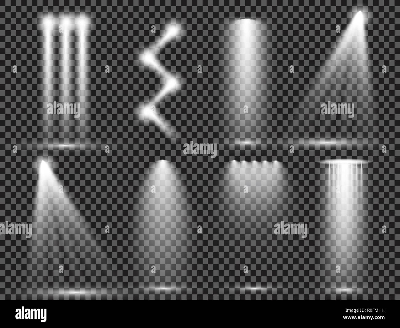 Vector Spotlights. Scene. Light Effects. Glow light effect Stock Vector ...