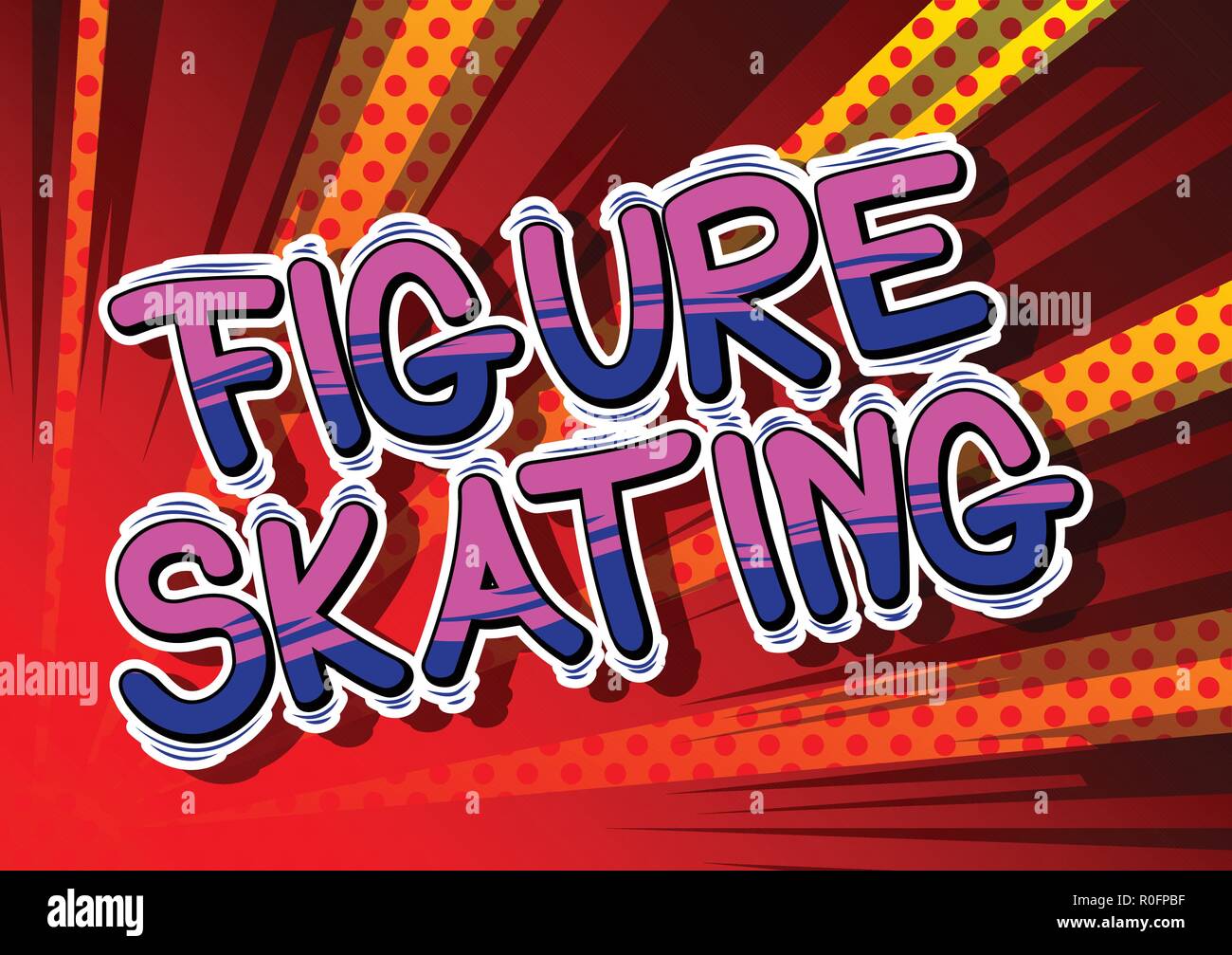 Figure Skating - Vector illustrated comic book style phrase Stock ...