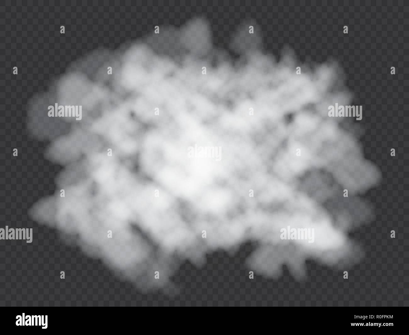 Fog or smoke isolated transparent special effect. White vector ...
