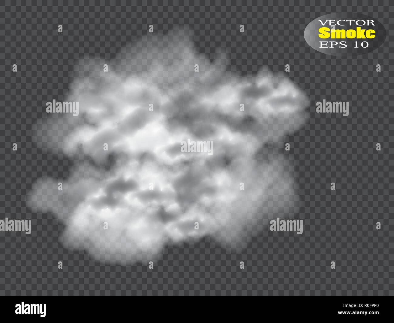 Fog or smoke isolated transparent special effect. White vector ...