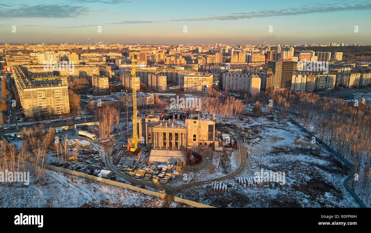 top view of the construction of an industrial facility Stock Photo - Alamy