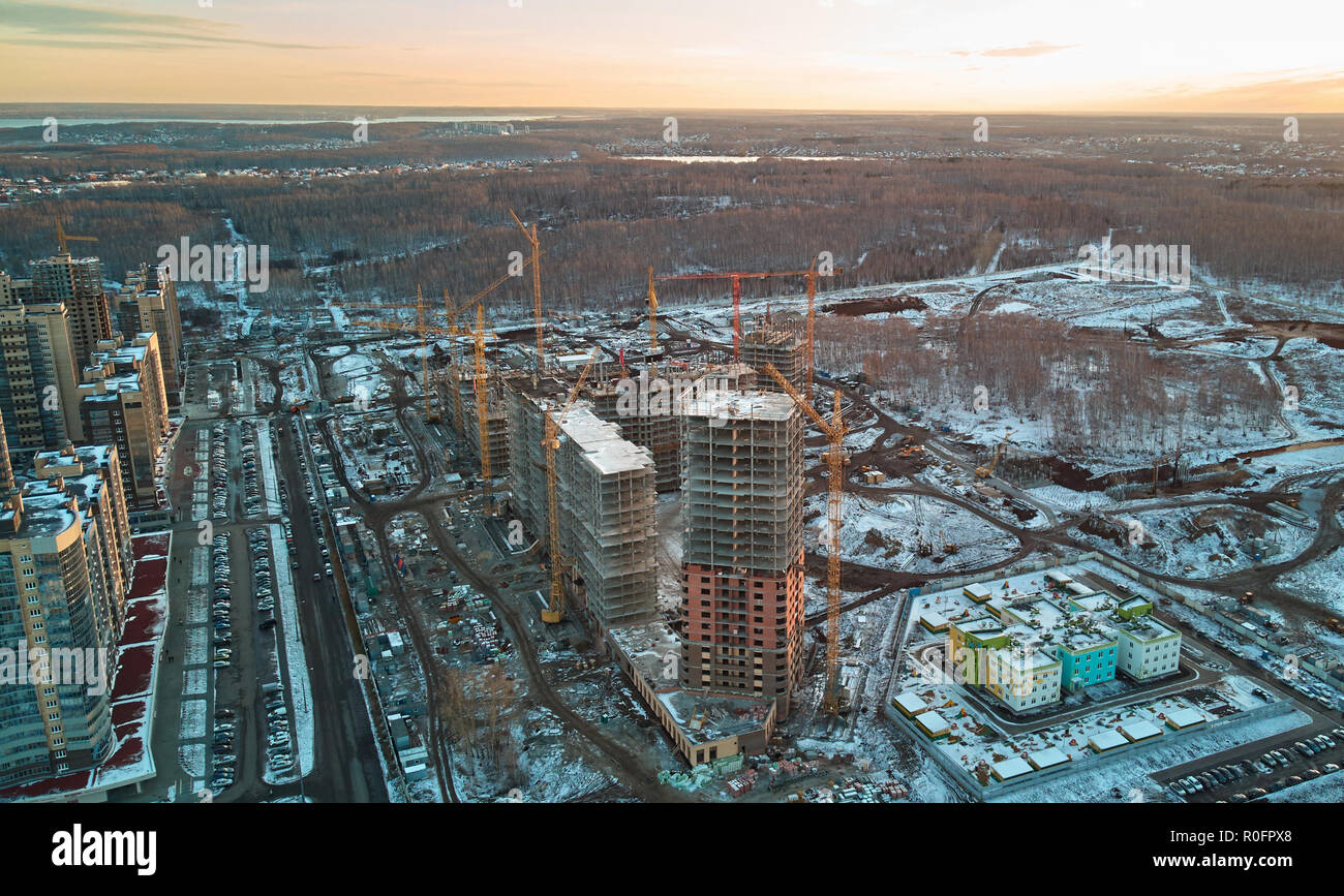 top view of the construction of an industrial facility Stock Photo - Alamy
