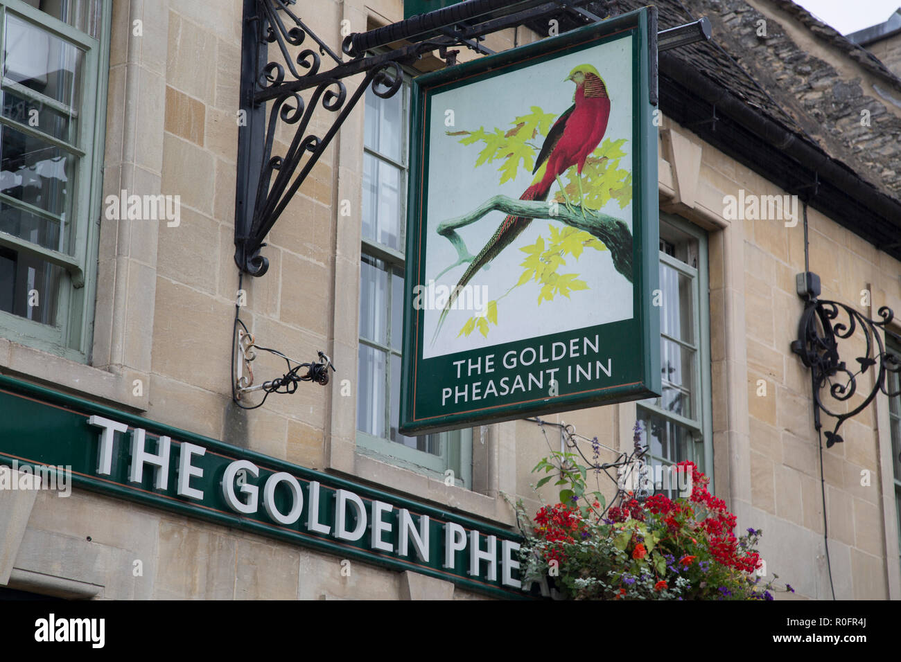 Golden Pheasant Inn Pub Sign; Burford; England; UK Stock Photo - Alamy