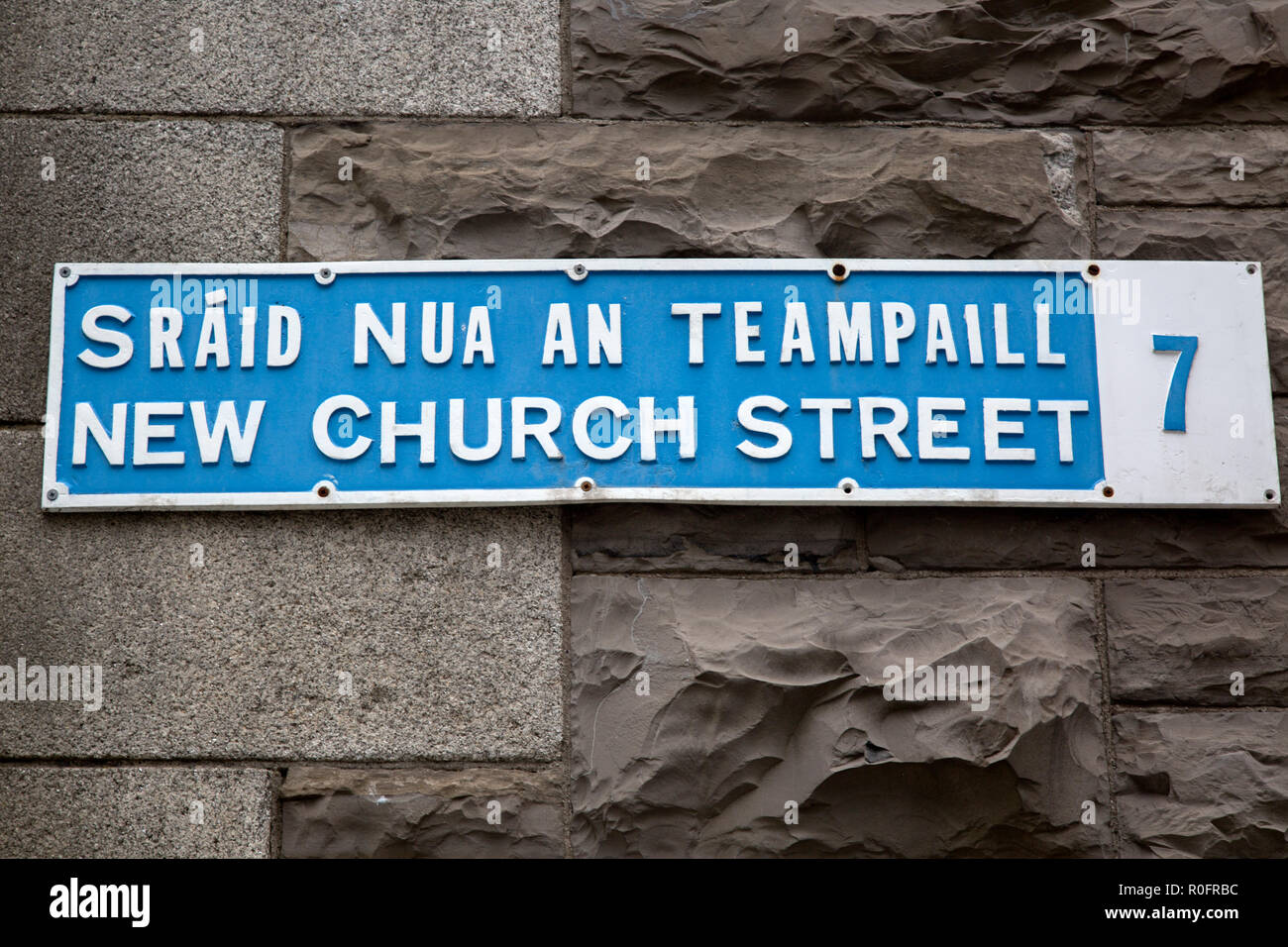 New Church Street Sign, Dublin, Ireland Stock Photo - Alamy