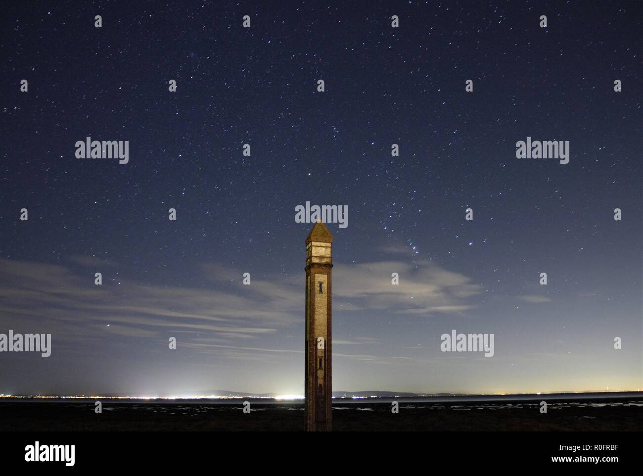 UK Rampside. Night shot of Rampside Needle. Also known as Rampside ...