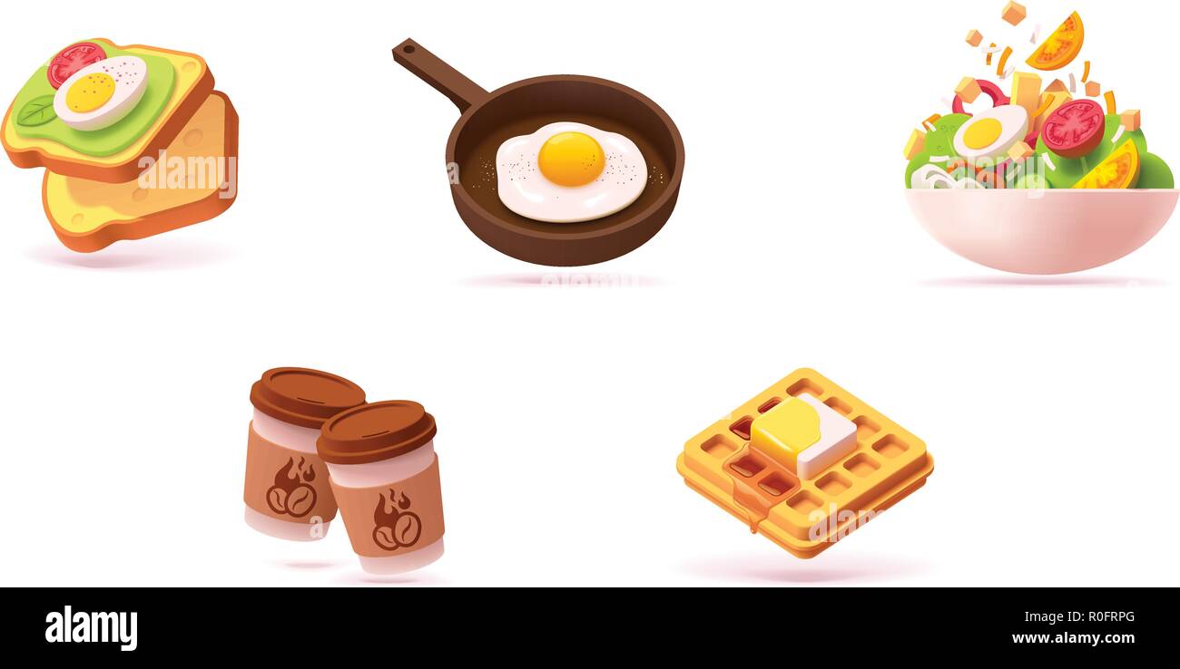 Vector breakfast icon set Stock Vector Image & Art - Alamy