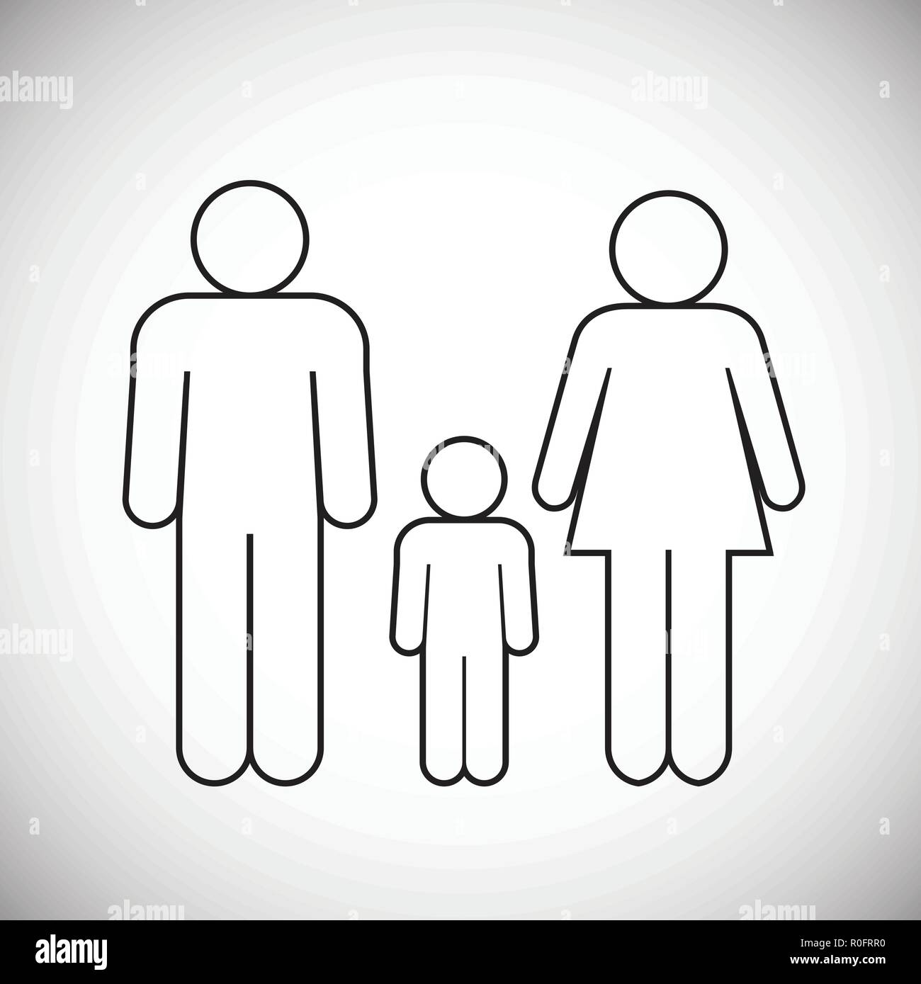 Family figure on white background Stock Vector Image & Art - Alamy