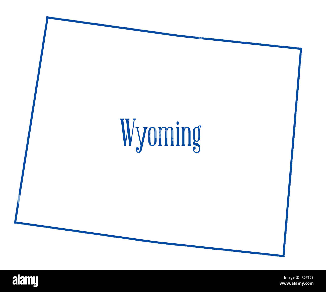 Wyoming state outline hi-res stock photography and images - Alamy
