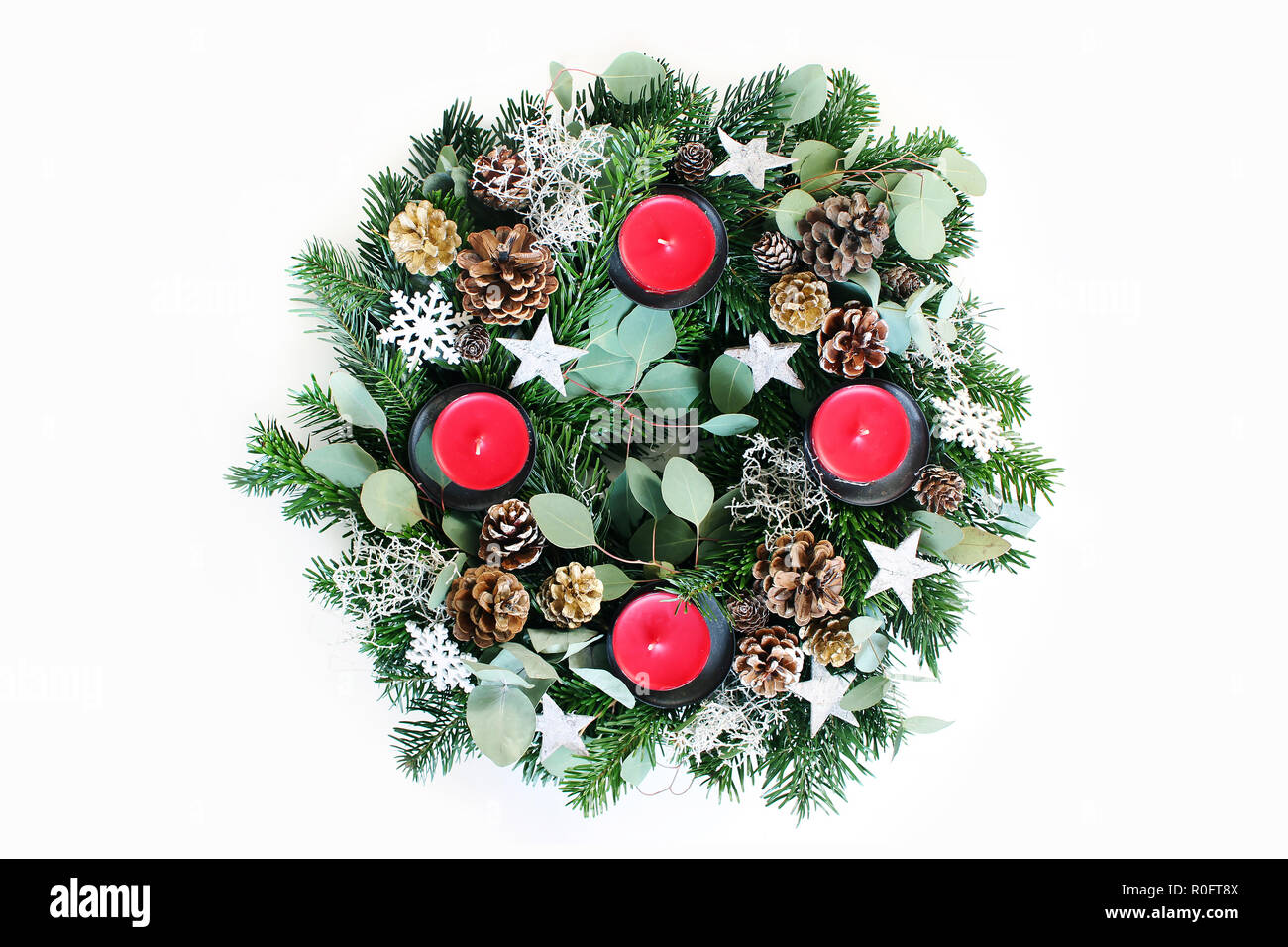 Christmas background on green snowflakes Cut Out Stock Images ...