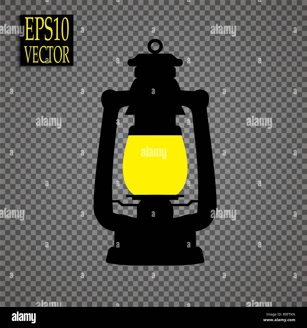 Lantern icon in black style isolated on white background. Mine symbol ...
