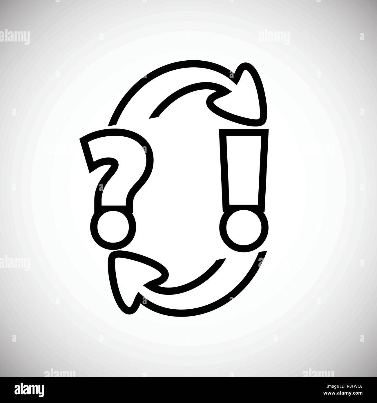 Help desk questions advice thin line on white background Stock Vector ...