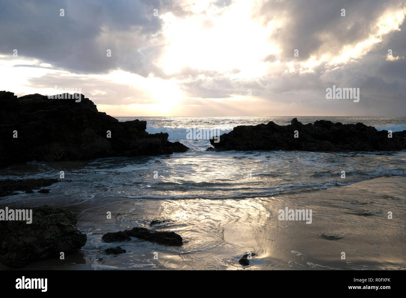 Pollock beach sunset - look carefully!! Stock Photo - Alamy