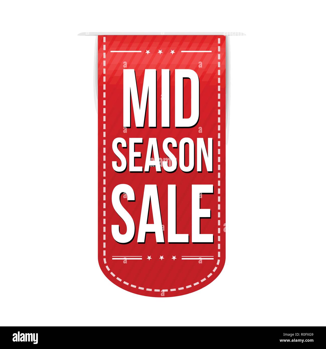 Mid season sale banner design over a white background, vector ...
