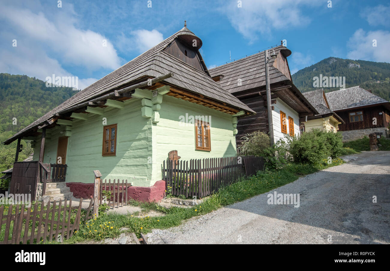 Vlkolinec, Slovakia. A Unesco heritage village with well-preserved ...