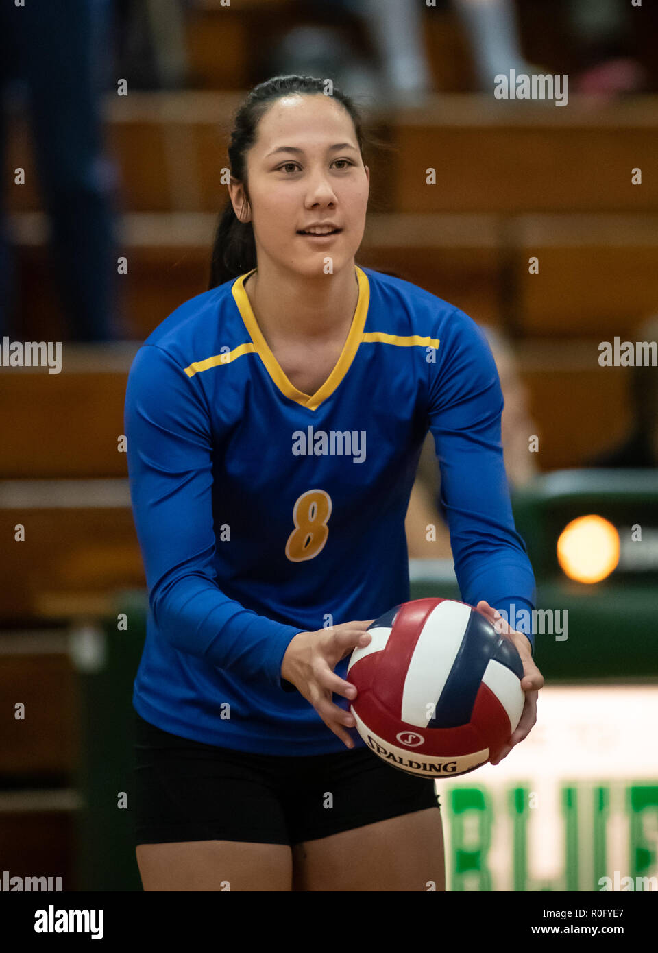 Volleyball action with Quincy vs. Hamilton High School in Red Bluff ...