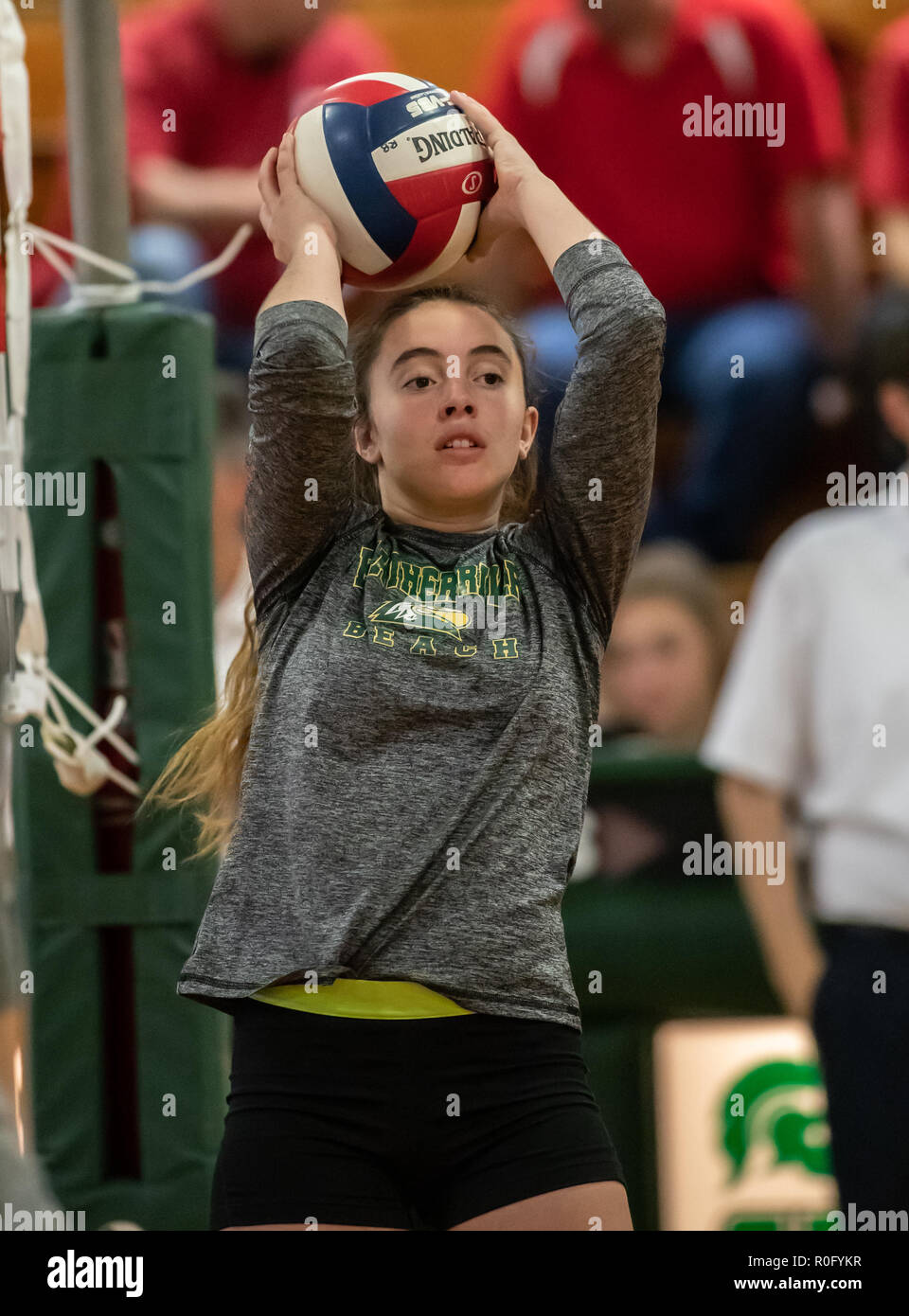 Volleyball action with Quincy vs. Hamilton High School in Red Bluff ...