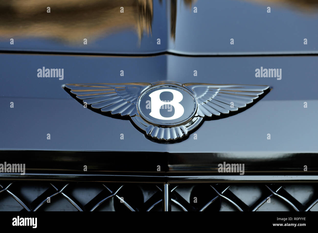 Monte-Carlo, Monaco - September 19 2018: Shining Bentley Winged "B ...