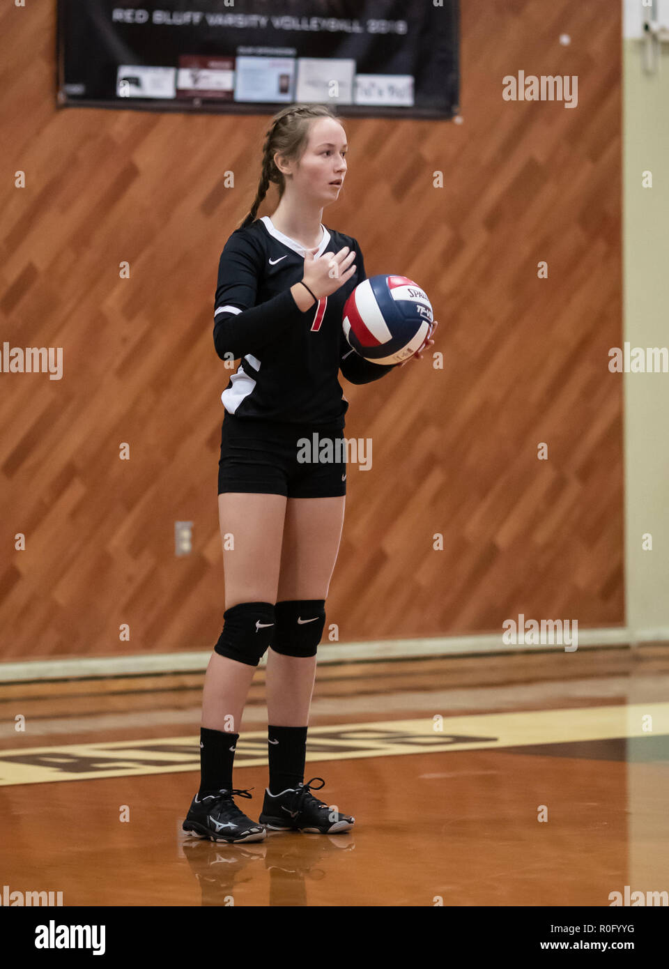Volleyball action with Quincy vs. Hamilton High School in Red Bluff ...