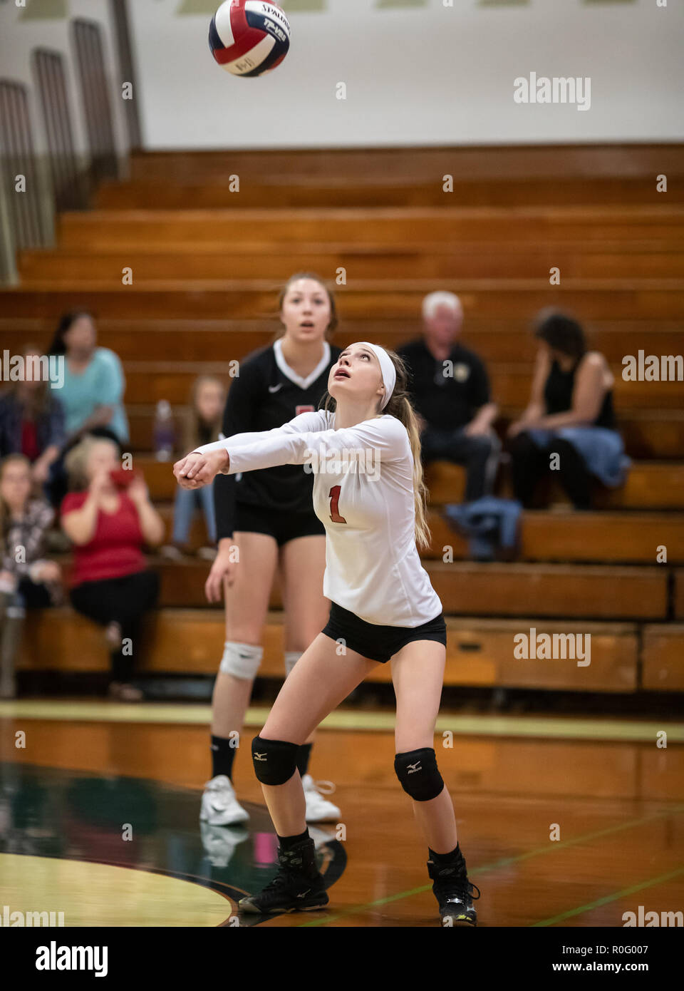 Volleyball action with Quincy vs. Hamilton High School in Red Bluff ...