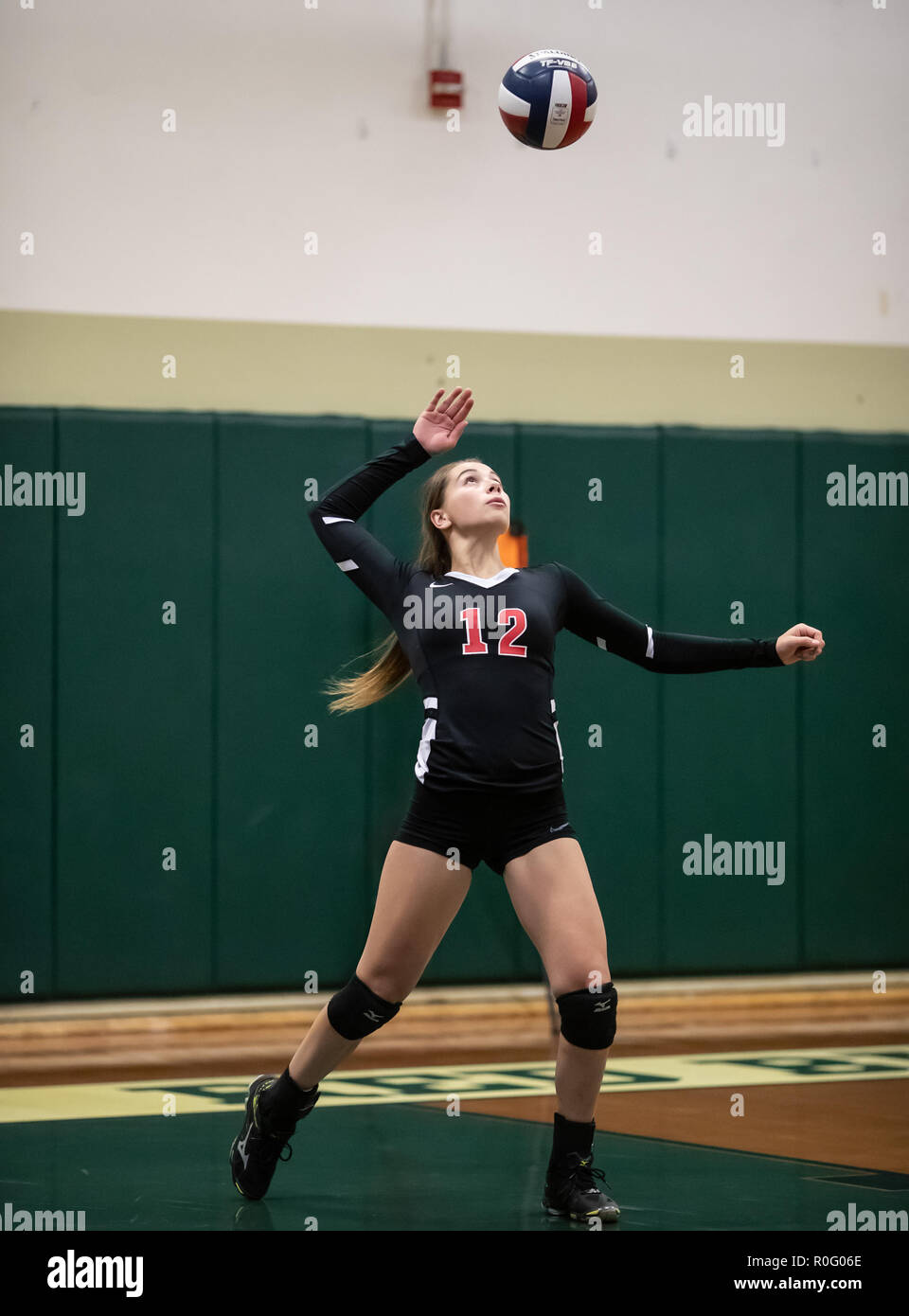 Volleyball action with Quincy vs. Hamilton High School in Red Bluff ...