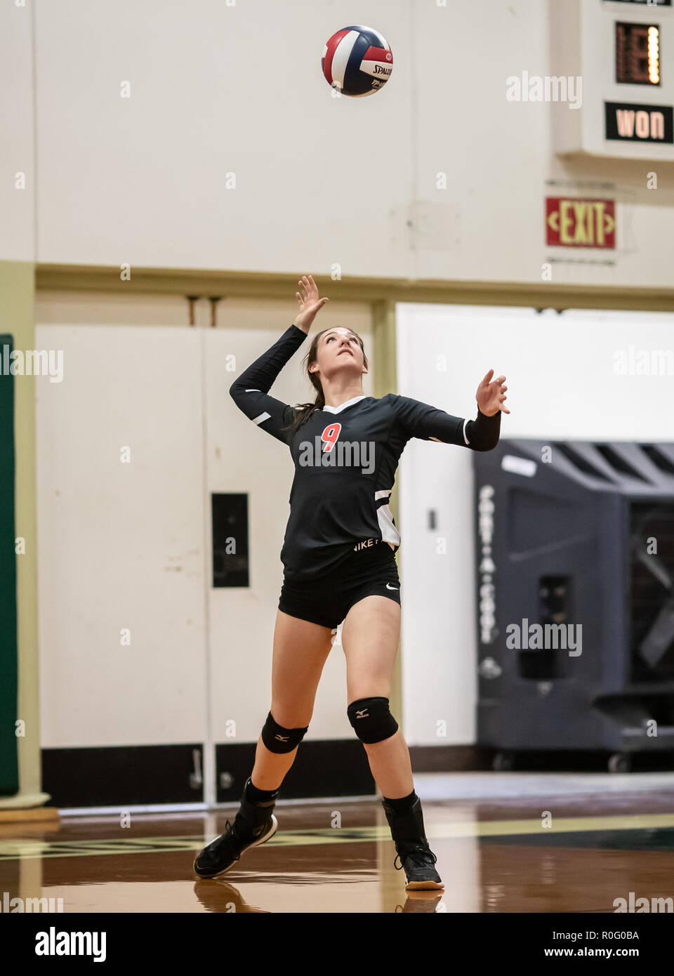 Volleyball action with Quincy vs. Hamilton High School in Red Bluff ...