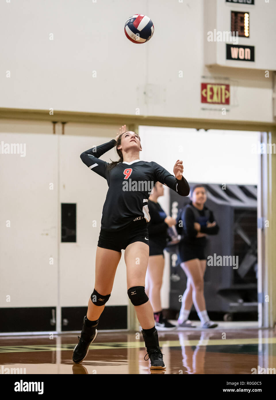 Volleyball action with Quincy vs. Hamilton High School in Red Bluff ...