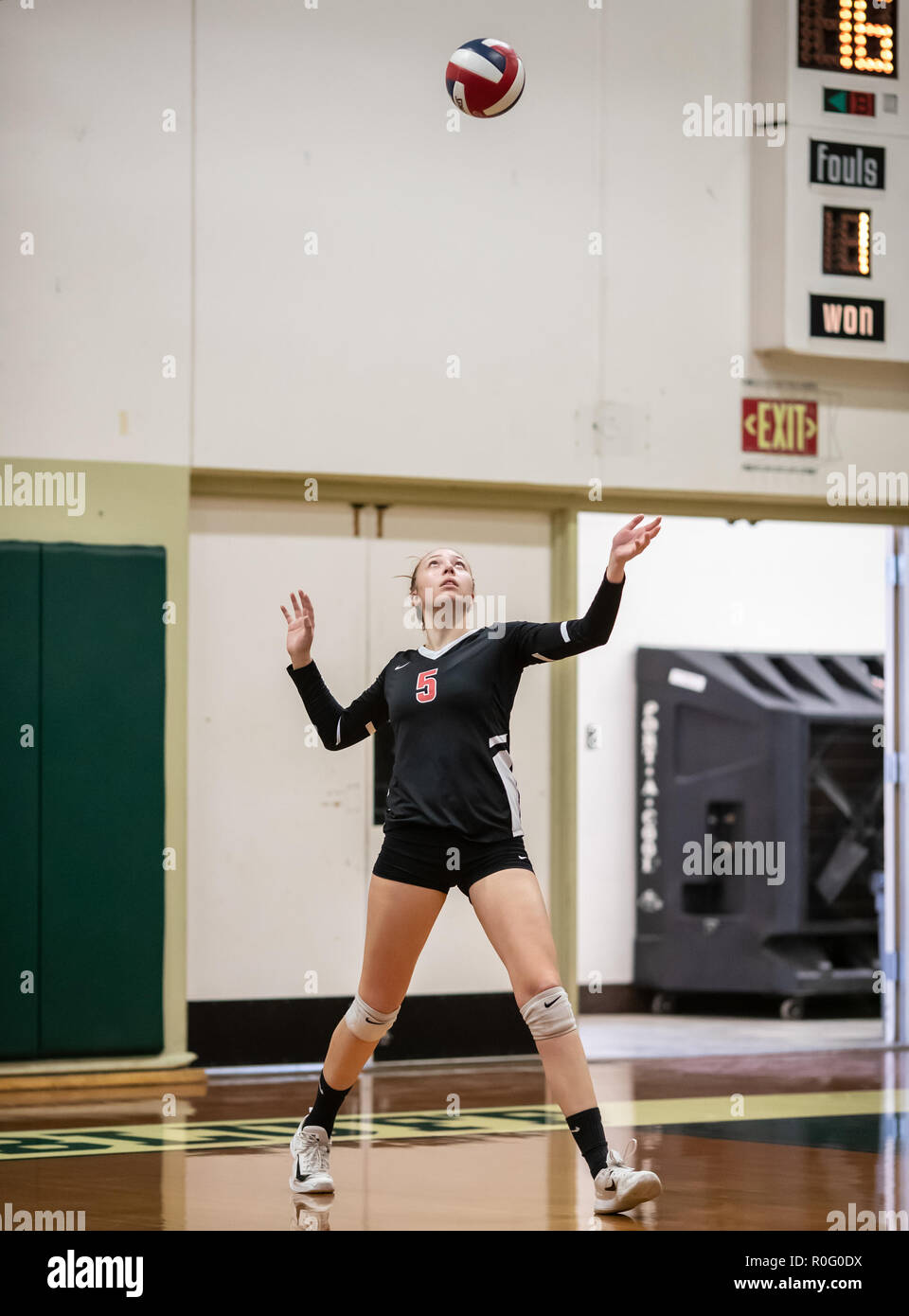 Volleyball action with Quincy vs. Hamilton High School in Red Bluff ...