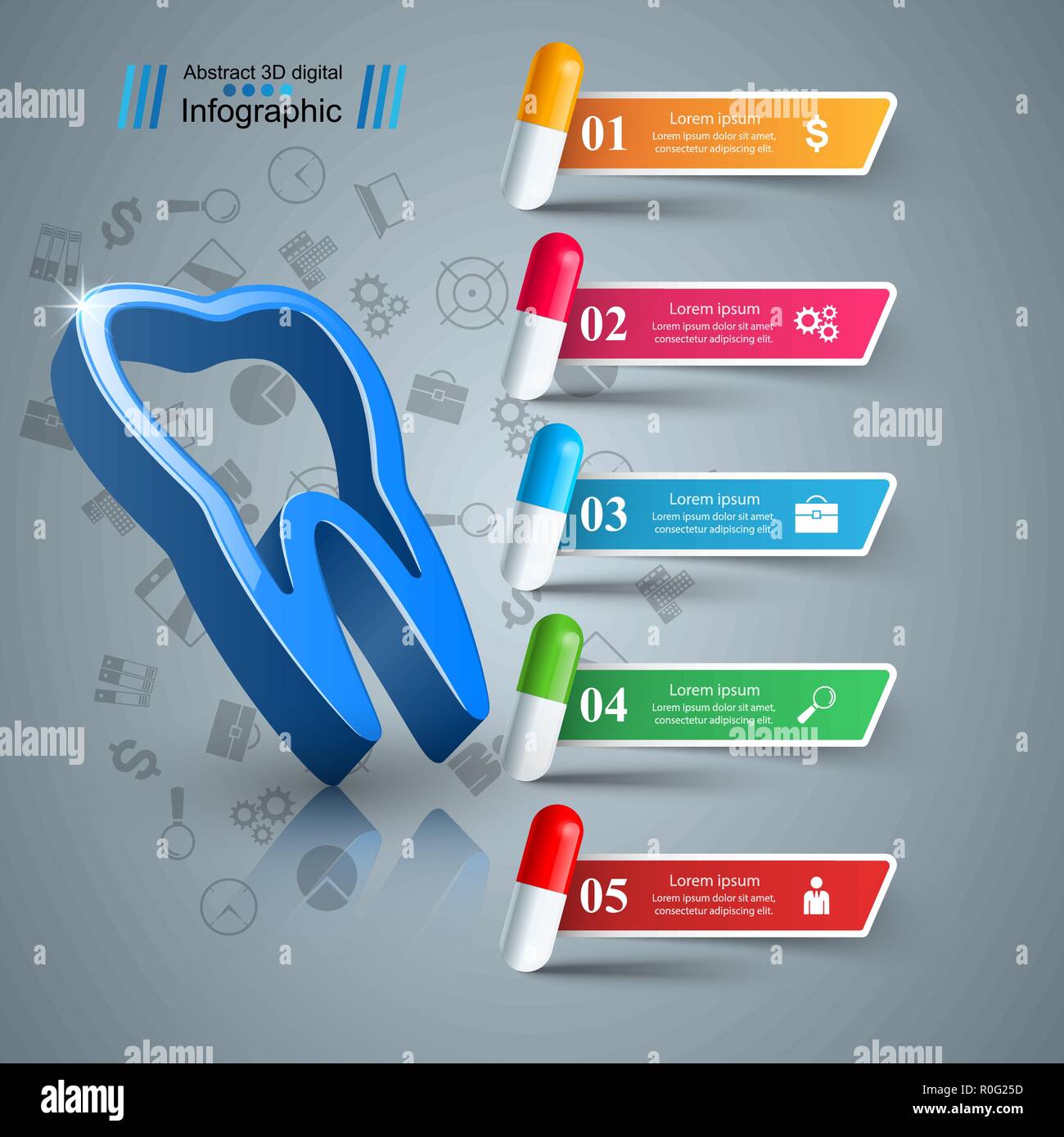 Business Infographics. Tooth icon Stock Vector Image & Art - Alamy