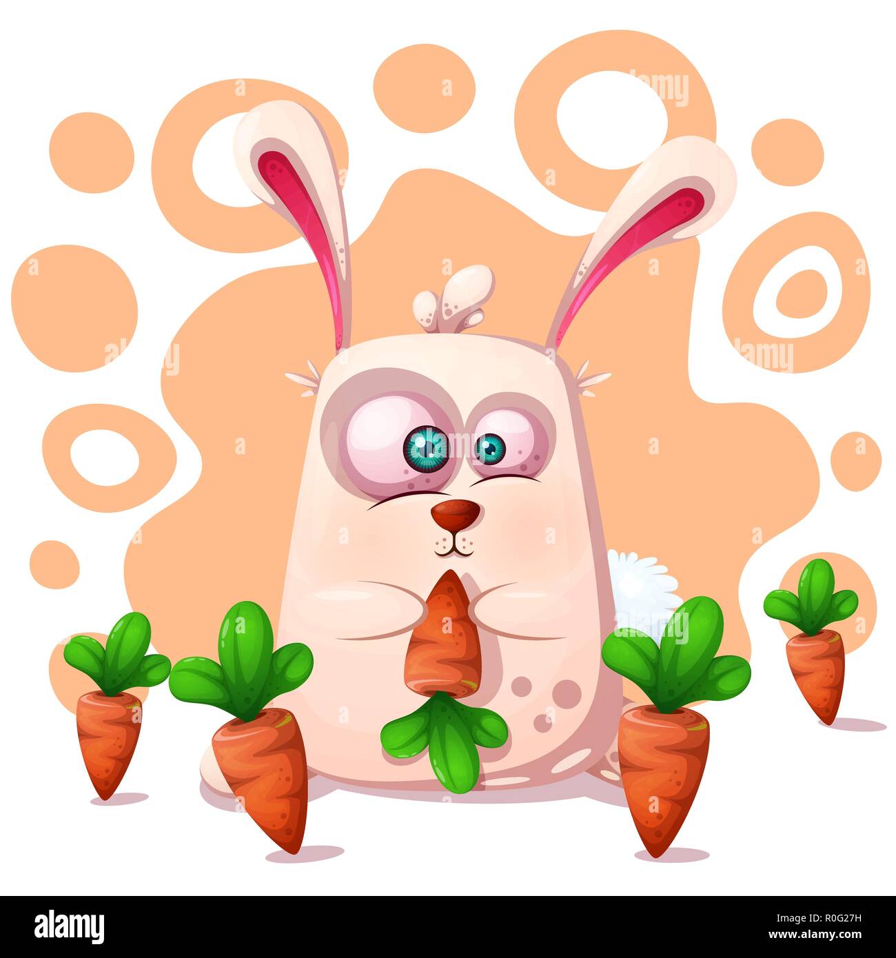Cute little bunny carrot Stock Vector Images - Alamy